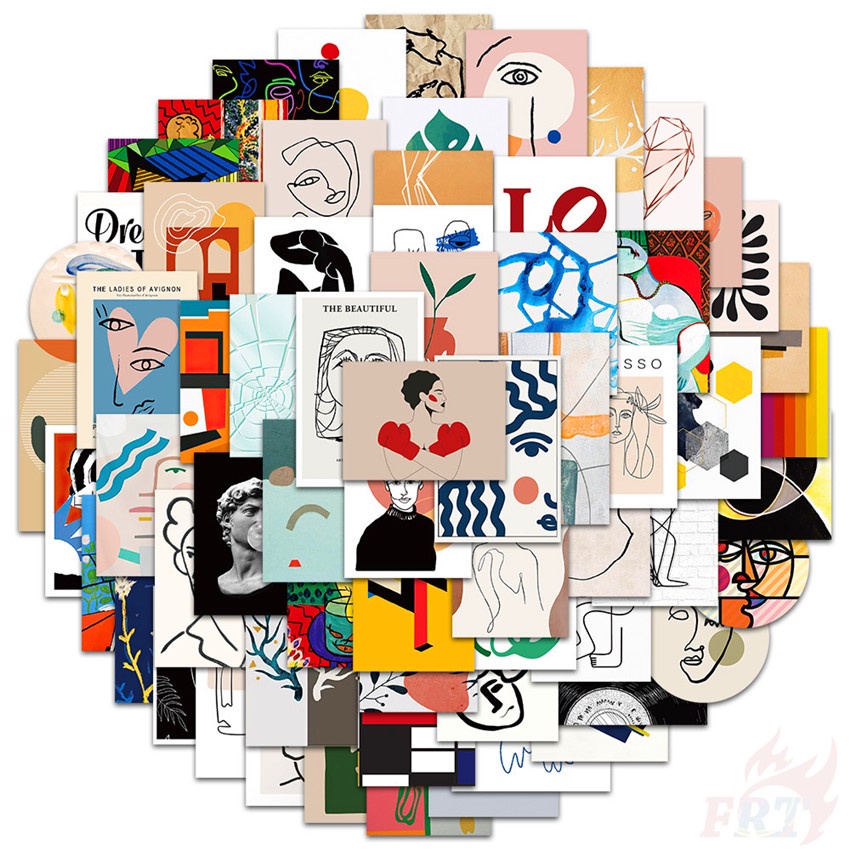 Jual Nordic Abstract Art Sticker Pack (60pcs) | Shopee Indonesia
