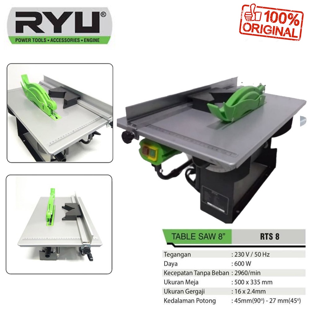 Jual Tekiro Ryu RTS 8 Table Saw 8 Inch / Mesin Gergaji Kayu Meja ...