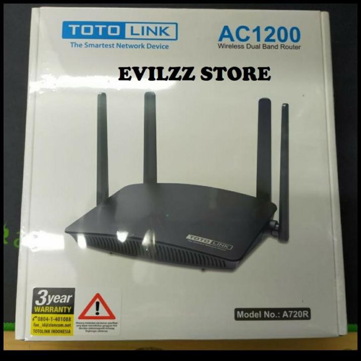 Jual Modem Totolink A720R Ac1200 Wireless Dualband Router 3 Port 4 ...