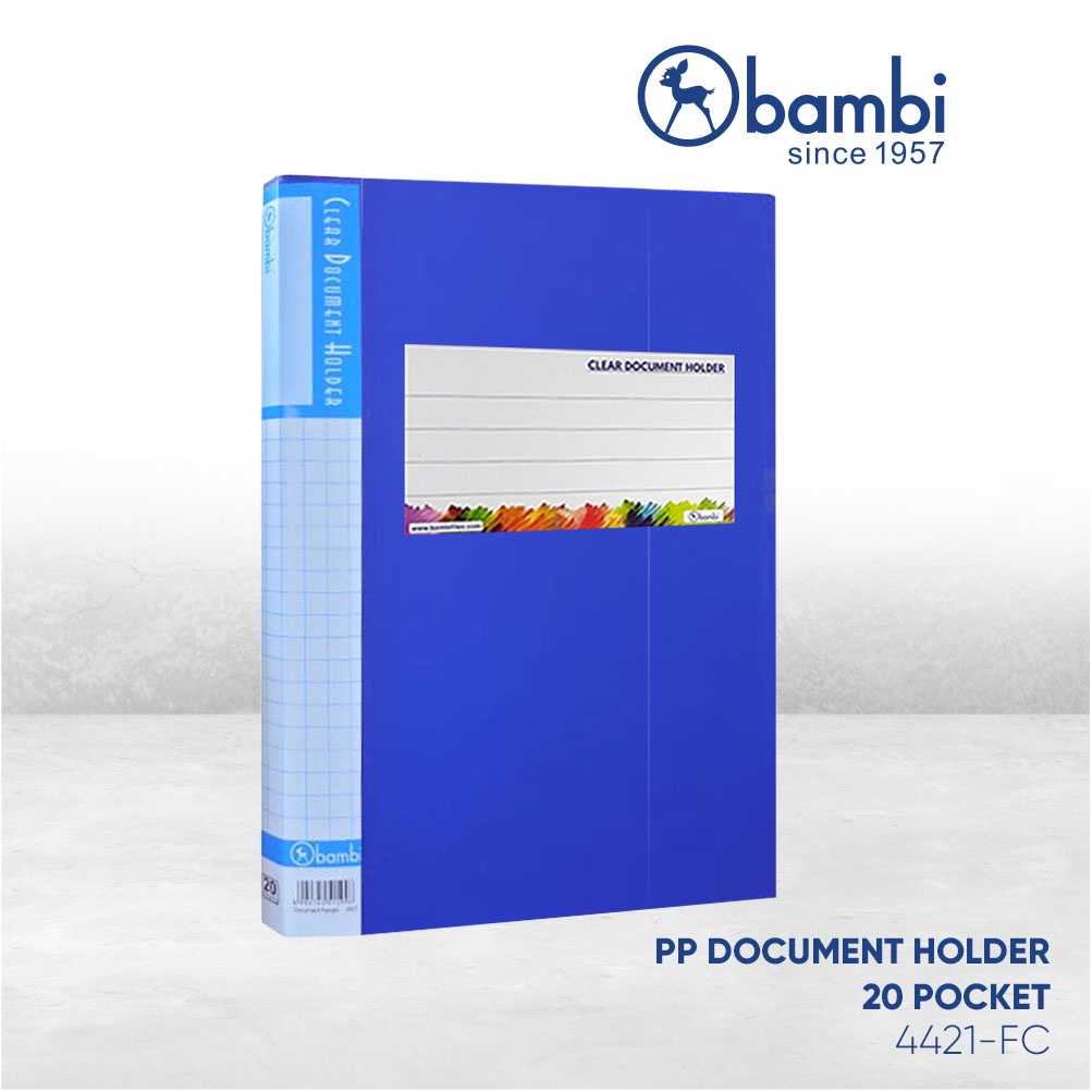 Jual Bambi Dokumen Folder Folio Isi 20 Pocket Tipe Document Holder ...