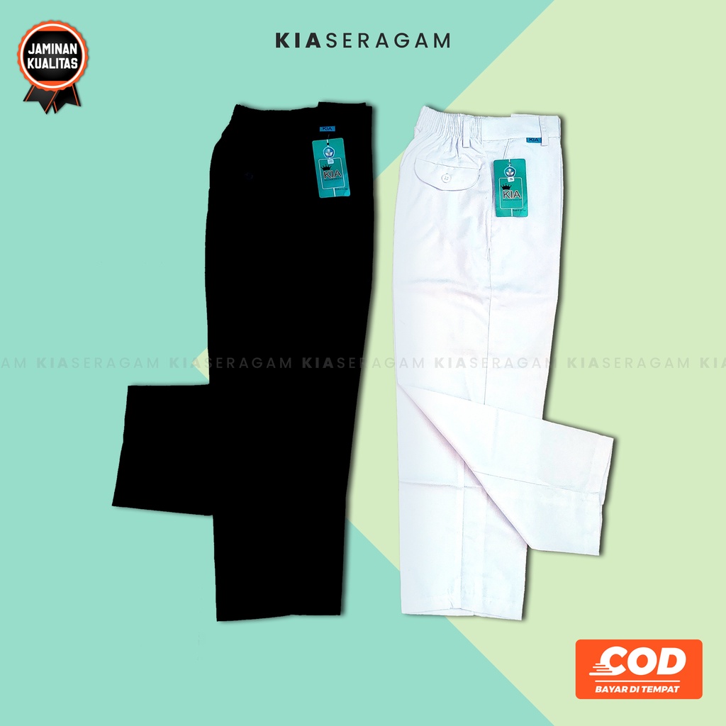 Jual Seragam celana sekolah TK SD putih hitam panjang l seragam sekolah TK SD | Shopee Indonesia