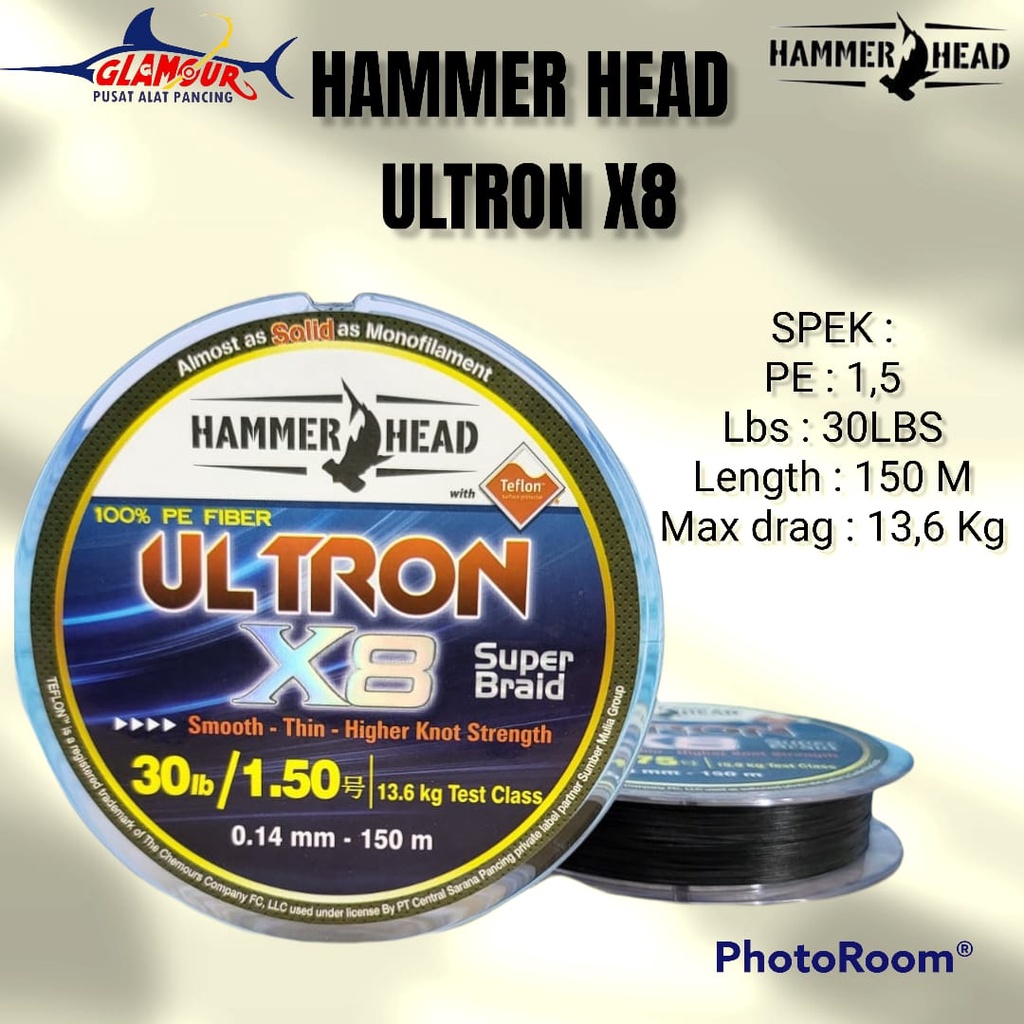 Jual PE HAMMER HEAD ULTRON X8 / SENAR PE ULTRON HAMMER HEAD | Shopee ...