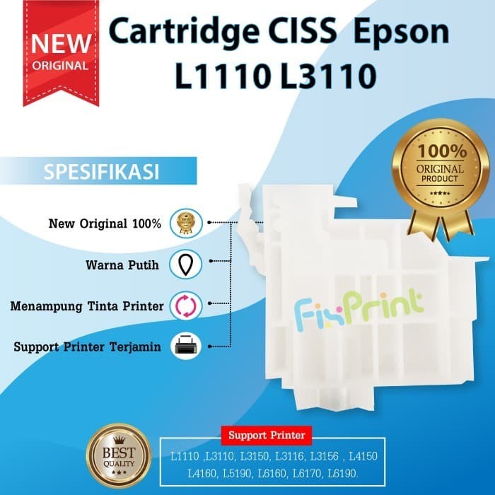 Jual Cartridge CISS Epson L1210 L3210 Printer Dumper Ink Printer Infus ...