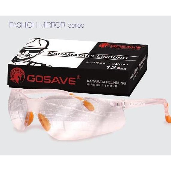 Jual Gosave Kacamata safety Gosave Fashion Clear Black Safety Googles ...
