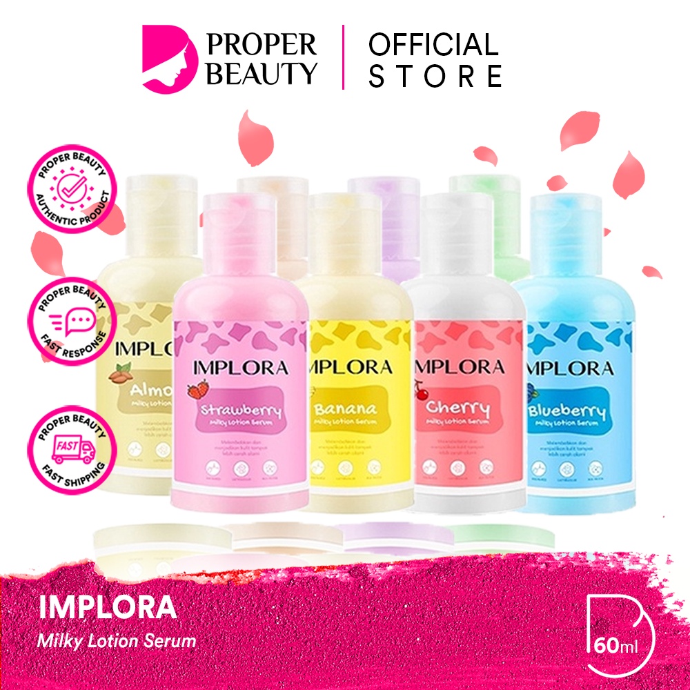Jual IMPLORA Milky Lotion Serum 60ml Indonesia / Almond Banana ...