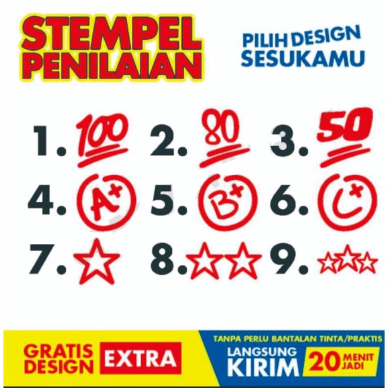 Jual D17mm,STEMPLE PENILAIAN, STEMPEL EMOT,STEMPEL BINTANG,STEMPEL ANAK ...