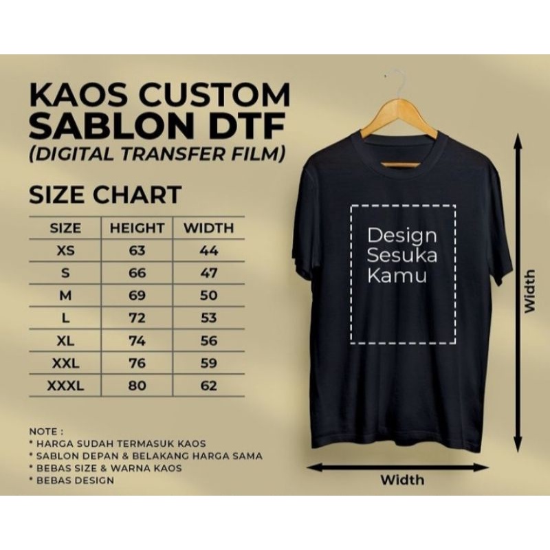 Jual KAOS SABLON CUSTOM SATUAN DESIGN FOTO LOGO TULISAN SABLON PRINT ...