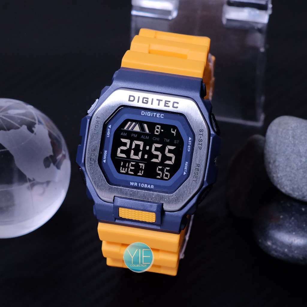 Jual Jam Tangan Digitec Pria Bezel Stainless Steel DG 5050 T Kuning ...
