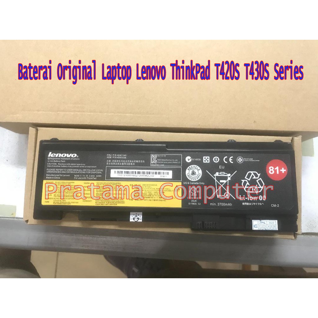 Jual Baterai Original Laptop Lenovo Thinkpad T420S T430S Series 81 ... Jual Baterai Original Laptop Lenovo Thinkpad T420S T430S Series 81 ...