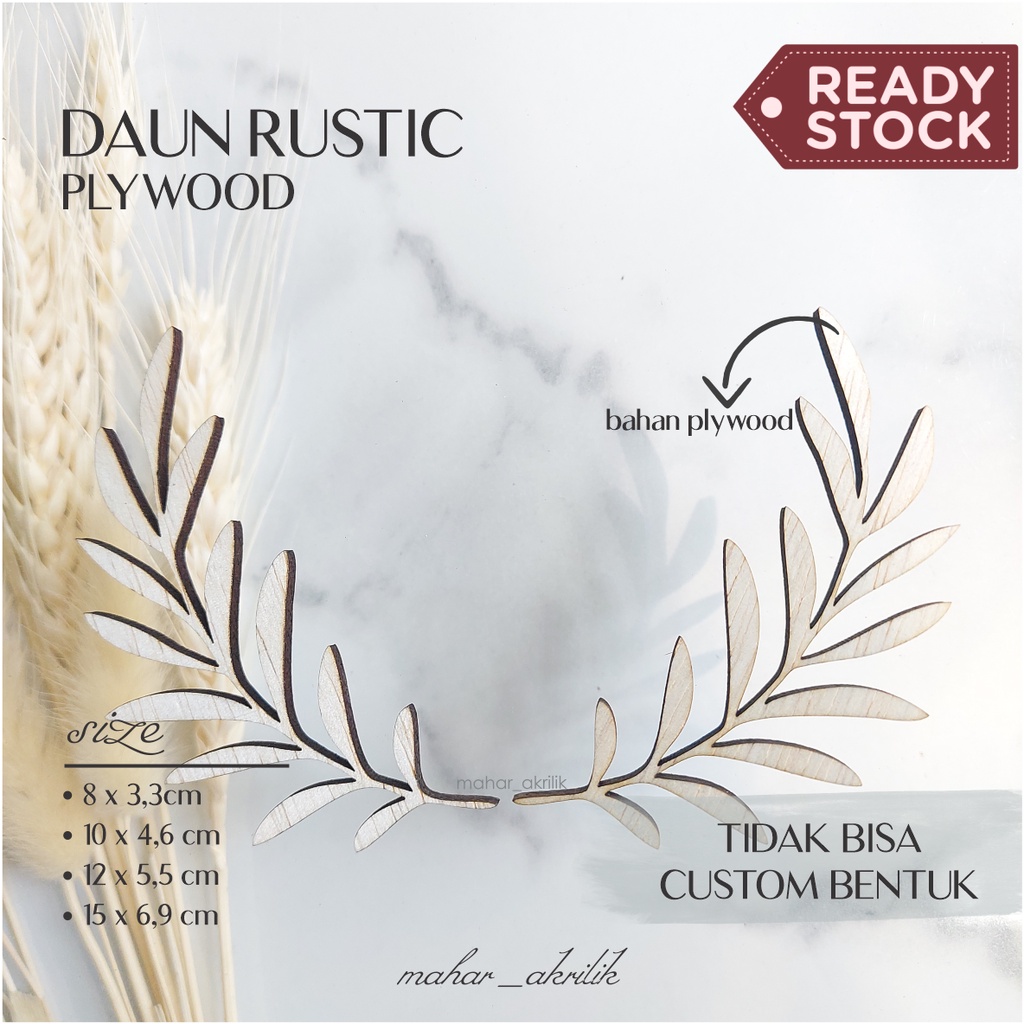 Jual Chipboard Daun Rustic Bahan Plywood Hiasan Mahar Dan Scrabbook ...