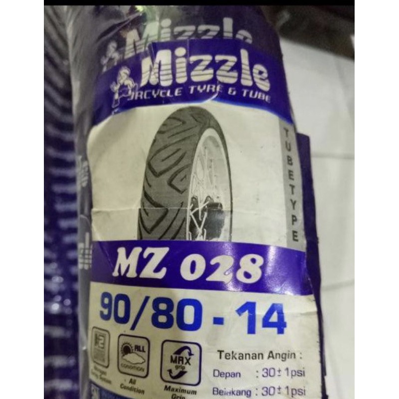 Jual Ban Motor Mizzle MZ-028 90/80 Ring 14, Tube Type | Shopee Indonesia