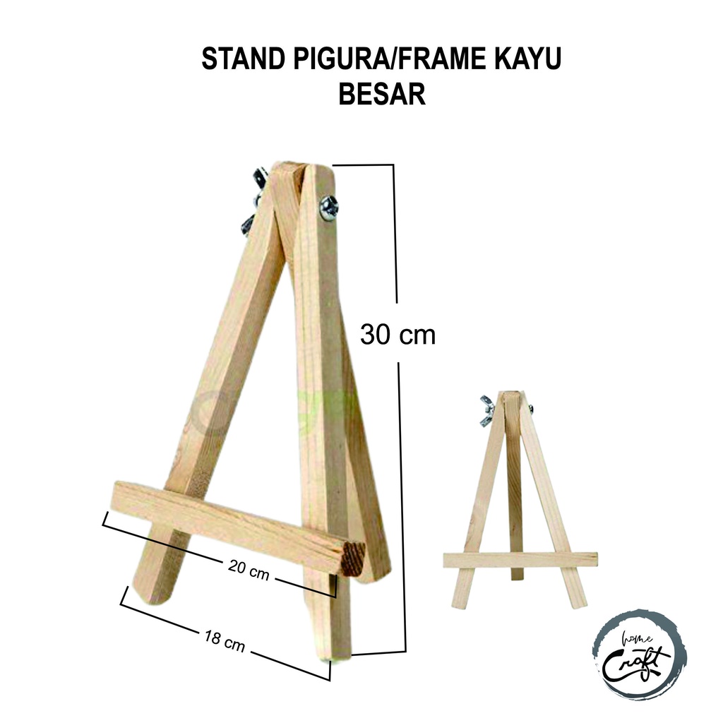 Jual STAND KAYU TRIPOD KAYU STANDING PIGURA FRAME | Shopee Indonesia