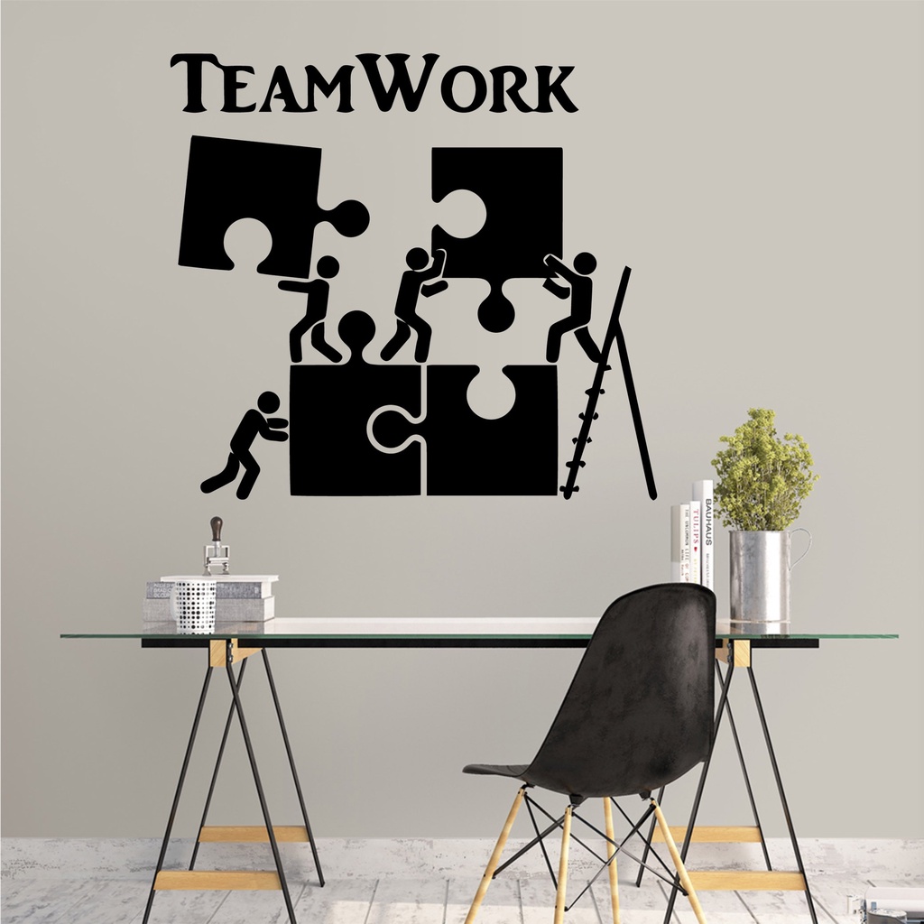 Jual Stiker Dinding Kaca Tembok Kantor Creative Team Work Home ...