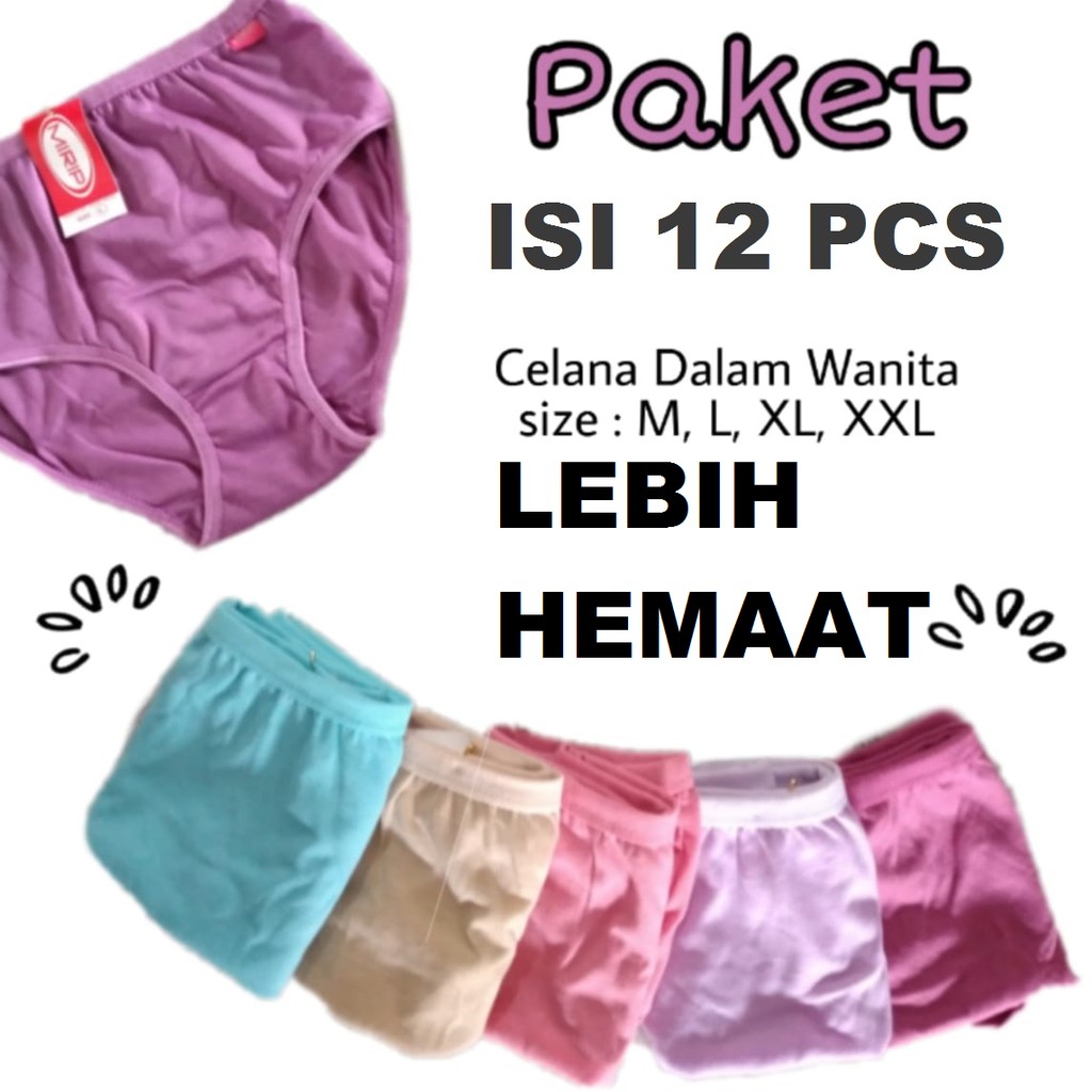 Jual [12PCS] CD CAWET WANITA / SEMPAK WANITA / CELANA DALAM WANITA ...