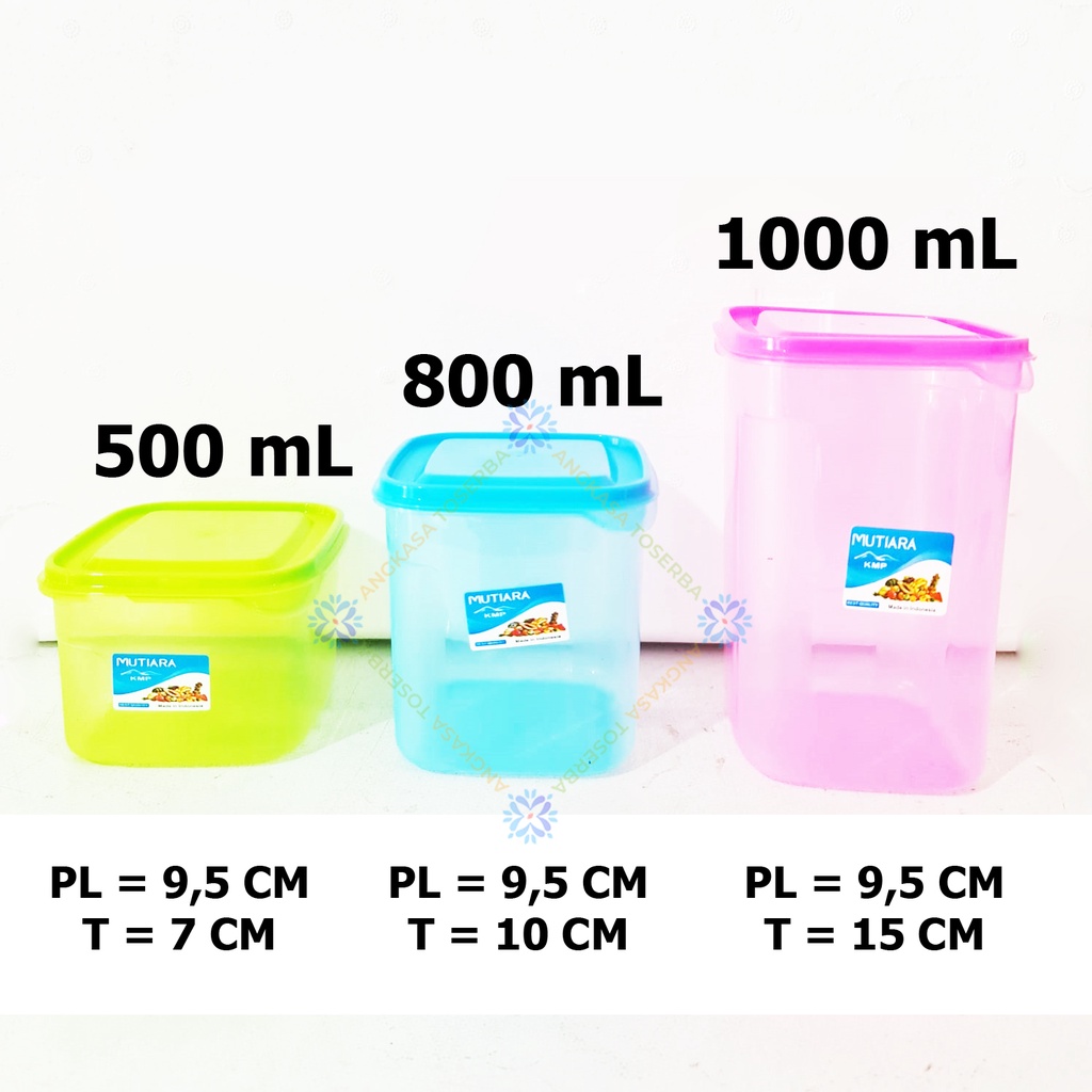 Jual Toples Kotak Tinggi Toples Kecil Sealware Toples Bumbu Plastik ...