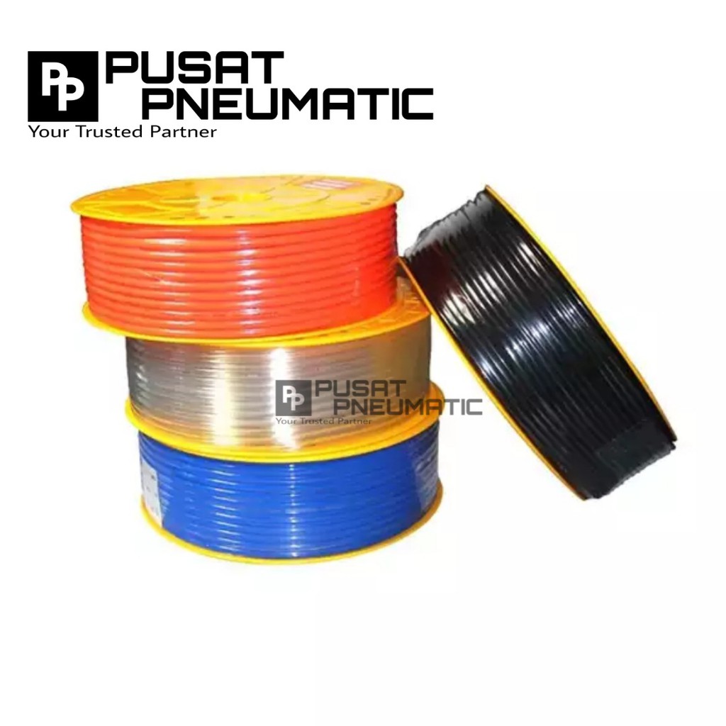 Jual Hose Pu Selang Pu (PollyUrethane) Ukuran OD 12mm x 8 mmll 1 roll 100Meter | Shopee Indonesia