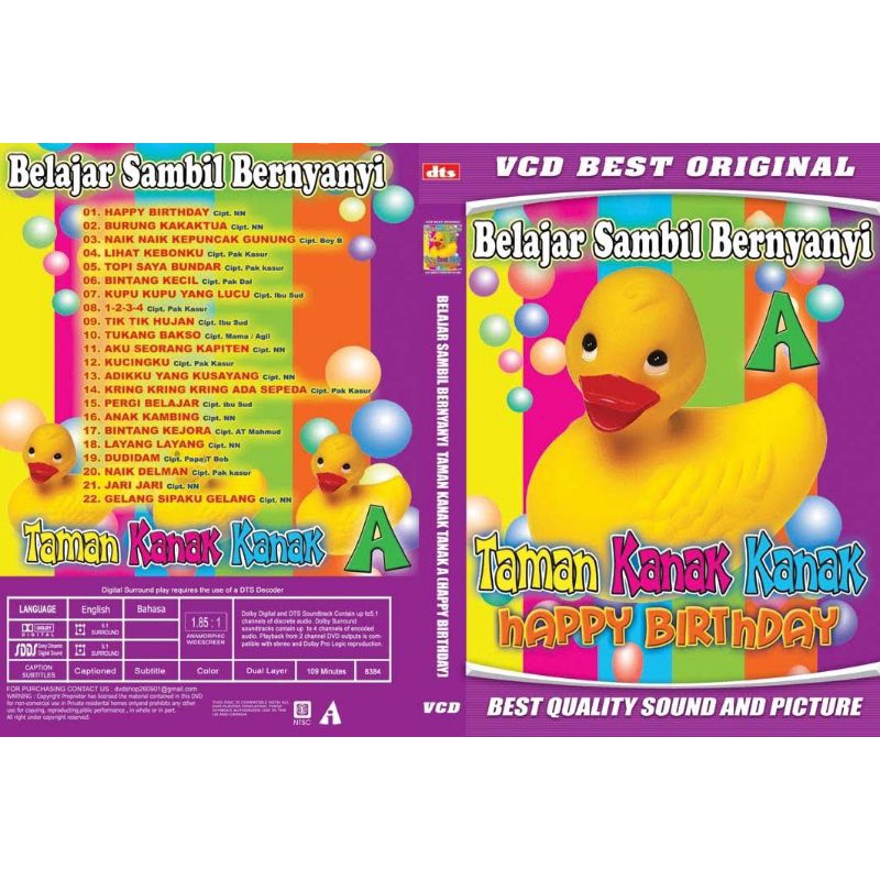 Jual Belajar Sambil Bernyanyi - Happy Birthday Taman Kanak Kanak (vcd ...