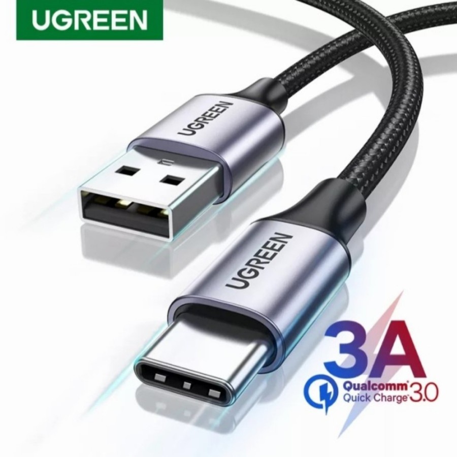 Jual Cable USB-C 3A 2Meter Nylon Braided UGREEN - 60128 | Shopee Indonesia