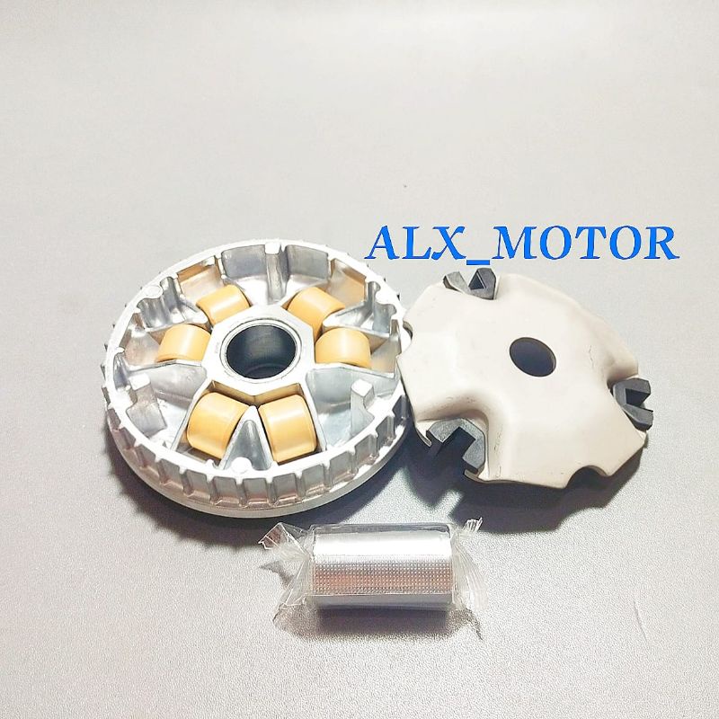 Jual PAKET LENGKAP PULLEY PULLY ASSY SET RUMAH ROLLER VANBELT BEAT FI ...