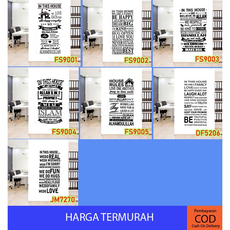 Jual QUOTE (90x60) - Stiker Dinding / Wall Sticker | Shopee Indonesia