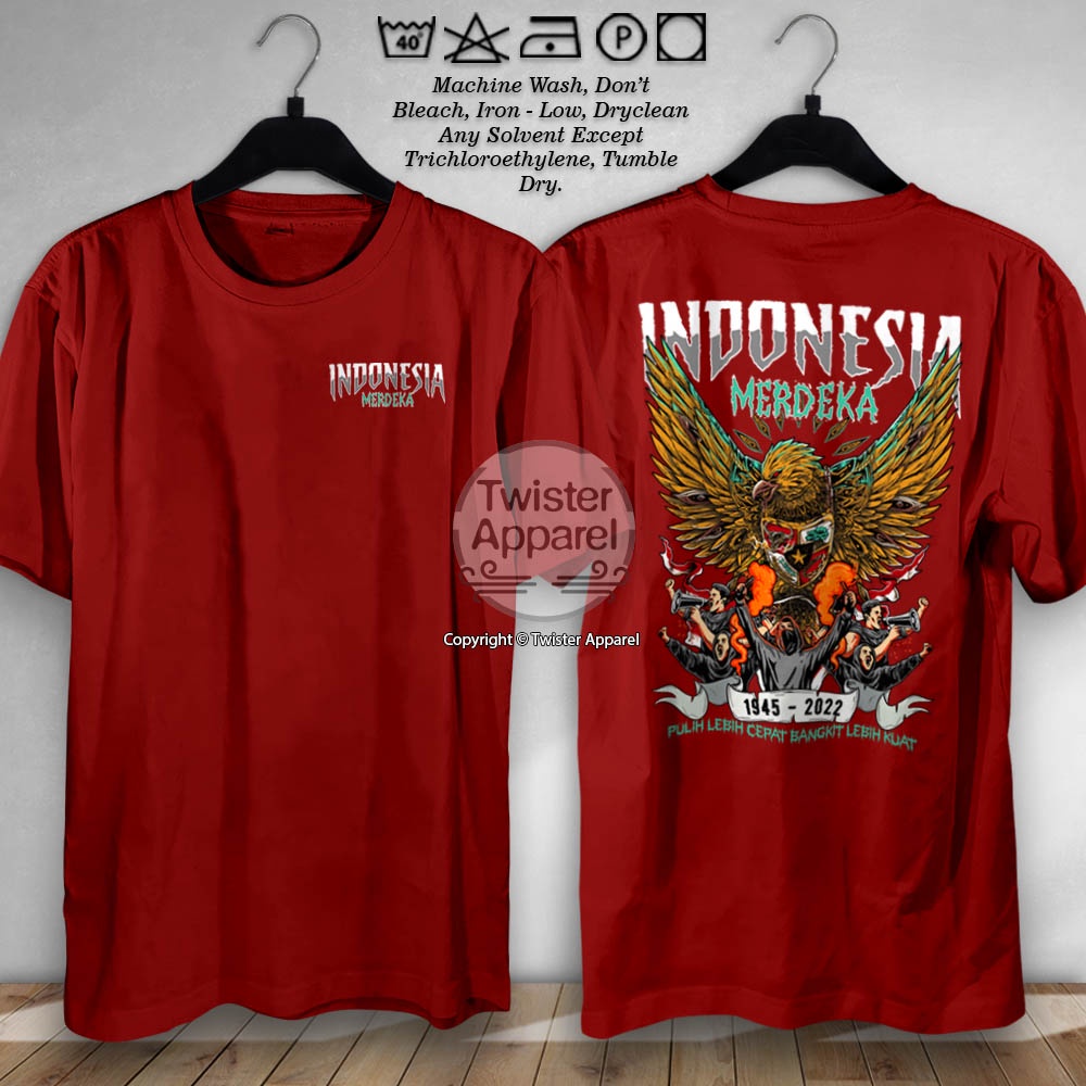 Jual Kaos Agustus 77 Indonesia Merdeka Pulih Lebih Cepat Bangkit Lebih Kuat Baju Agustusan ...
