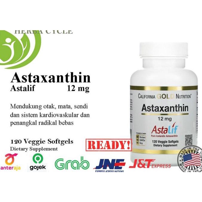 Jual Astaxanthin 12Mg 120Veg Soft Astalif California Gold Nutrition Ori ...