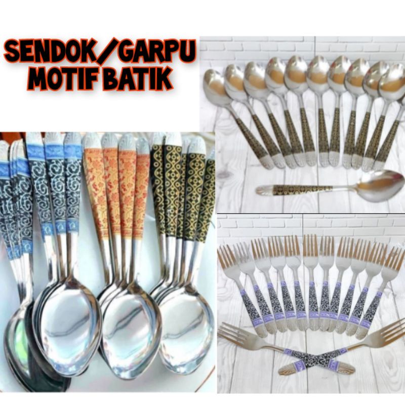 Jual Sendok batik sendok makan motif batik | Shopee Indonesia