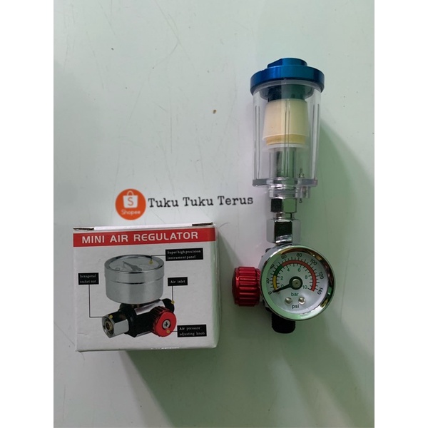 Jual filter & manometer regulator spraygun 1 set 1/4 | Shopee Indonesia