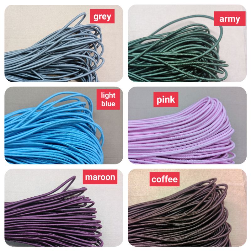 Jual tali karet elastis 3mm#tali frame tenda super (per 10meter ...