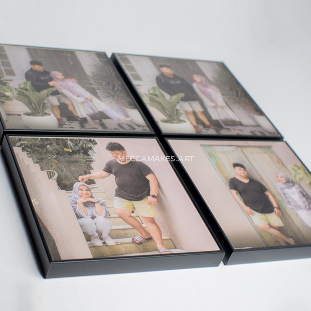 Jual CETAK FOTO FRAME BLOCK 20X20CM 4PCS / HIASAN DINDING CANTIK ...