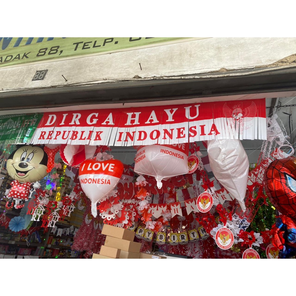 Jual Garland Dirgahayu Ri / Hiasan 17 Agustus / Dekorasi Rumbai Hut Ri ...