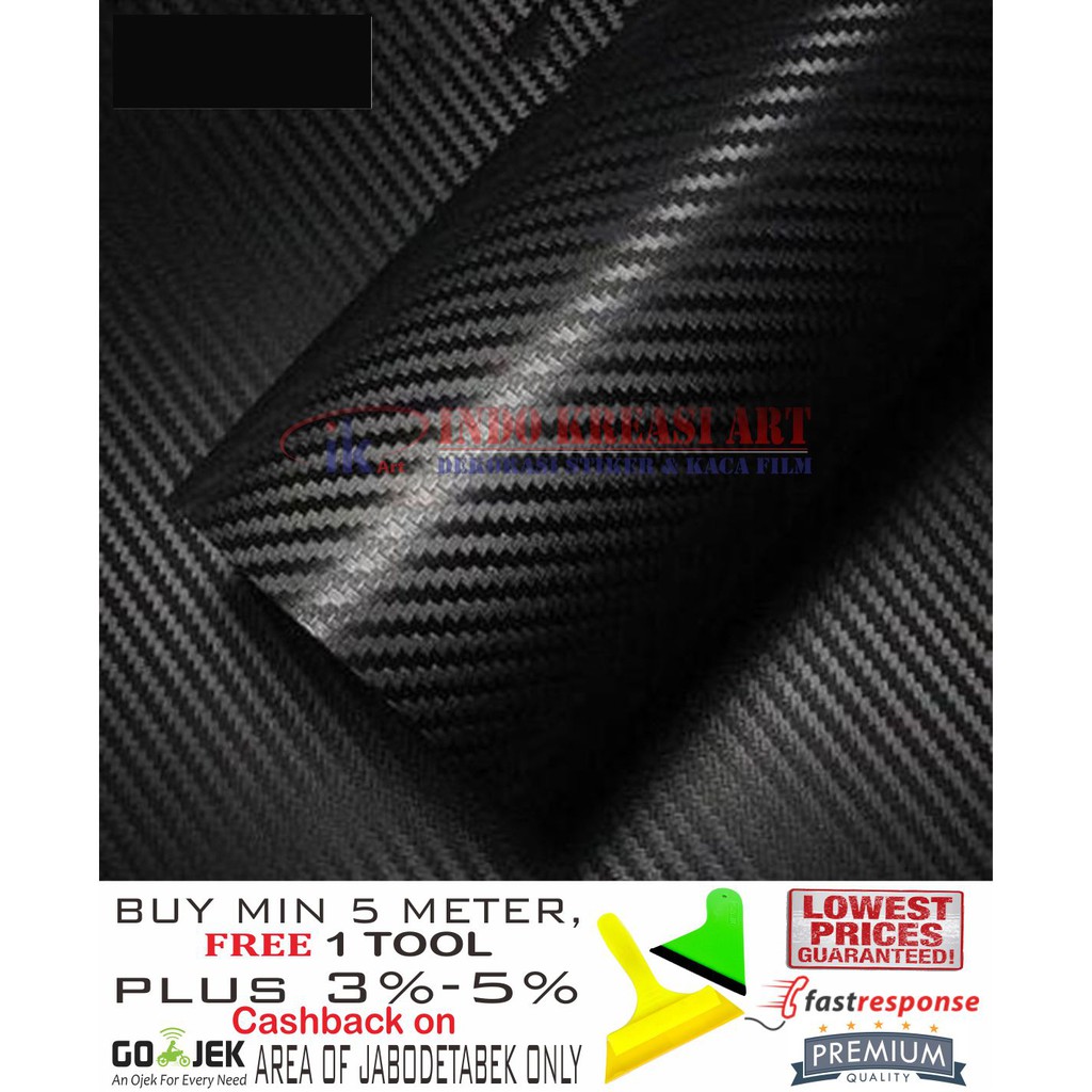 Jual STICKER CARBON 3D STIKER KARBON MOBIL MOTOR BLACK SILVER PUTIH ...