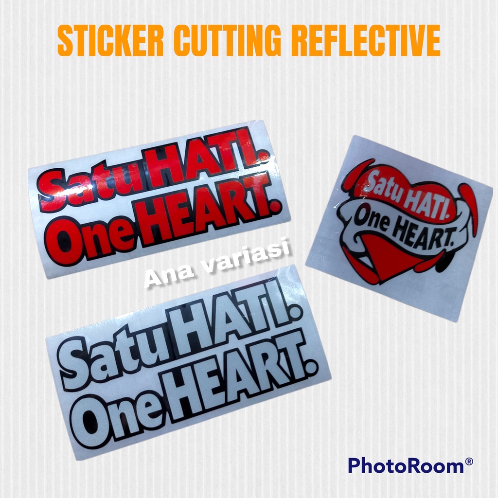 Jual stiker satu hati sticker cutting satu hati reflective stiker Honda ...
