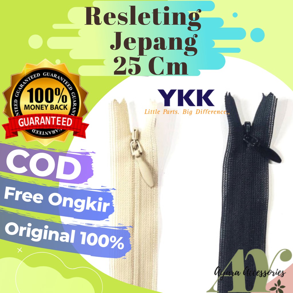 Jual RESLETING ZIPPER SLETING JEPANG JAKET YKK PANJANG 25 CM | Shopee Indonesia