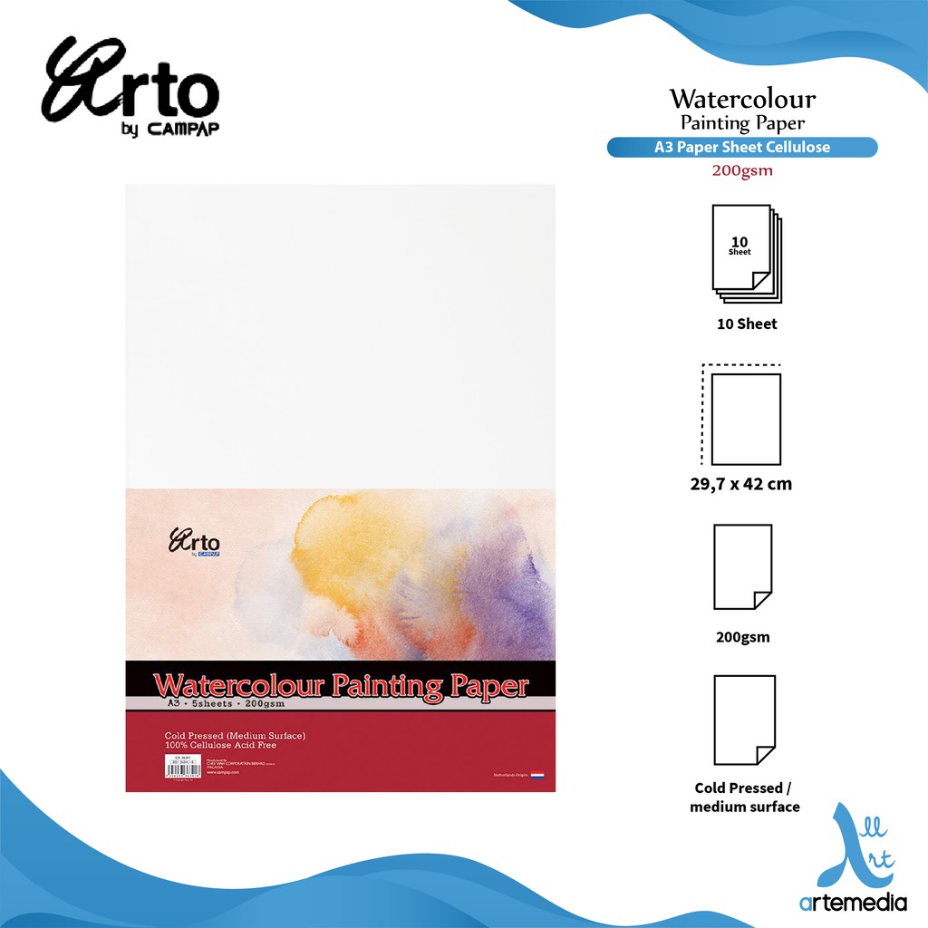 Jual Arto A3 Watercolor Paper Sheet | Shopee Indonesia