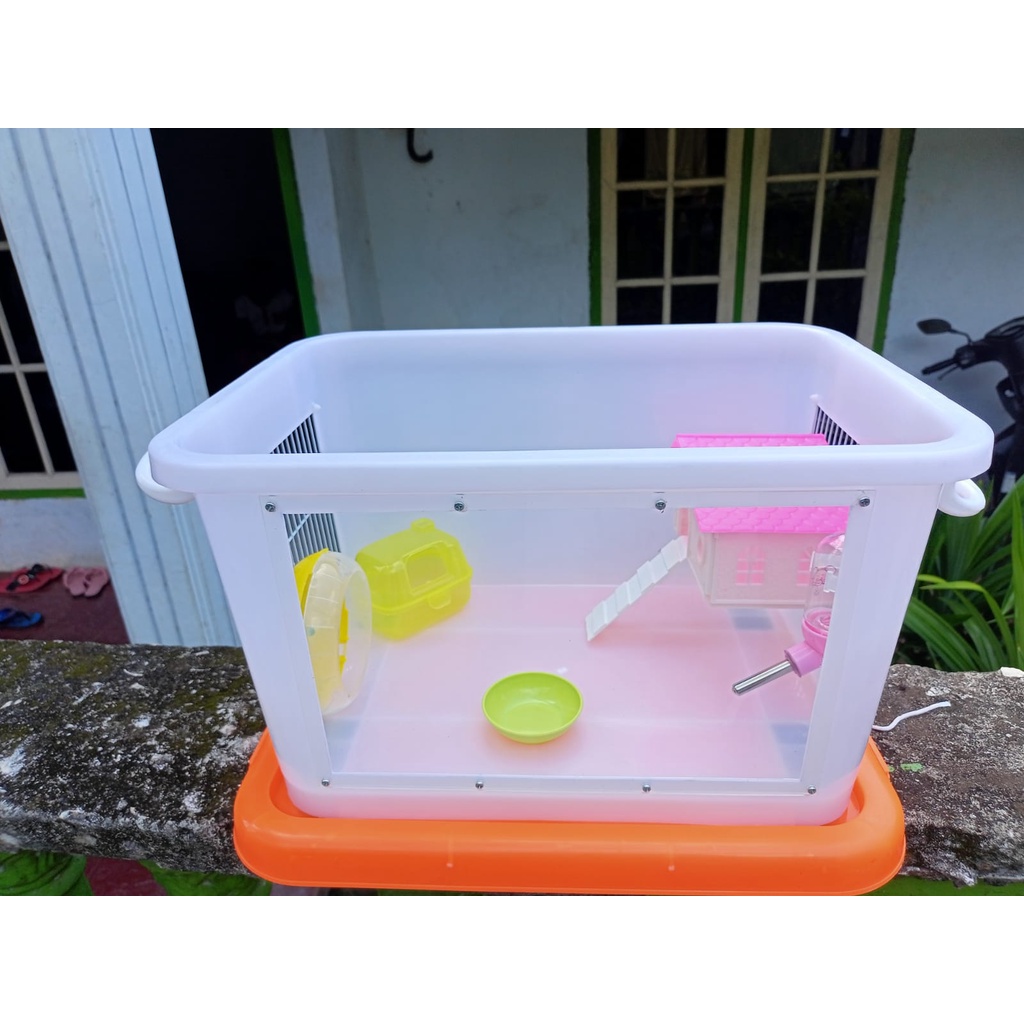 Jual box kandang container hamster lengkap murah 35/40 liter | Shopee ...