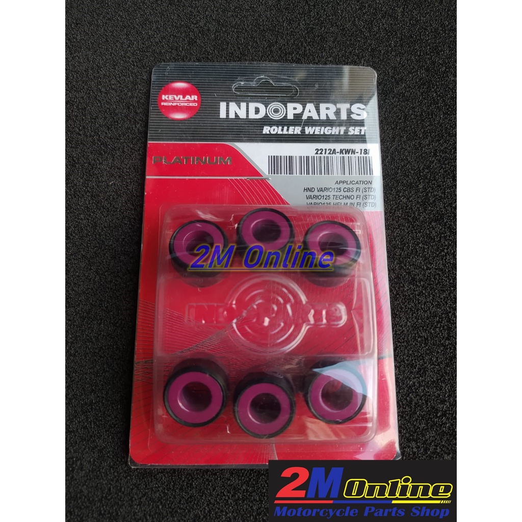 Jual Mdr Roller Weight Set Vario 125 Platinum Indopart 2212A-KWN-18I ...