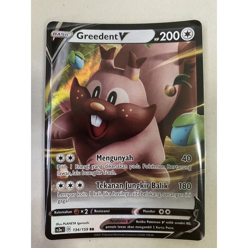 Jual Greedent V RR Pokemon TCG Indonesia | Shopee Indonesia