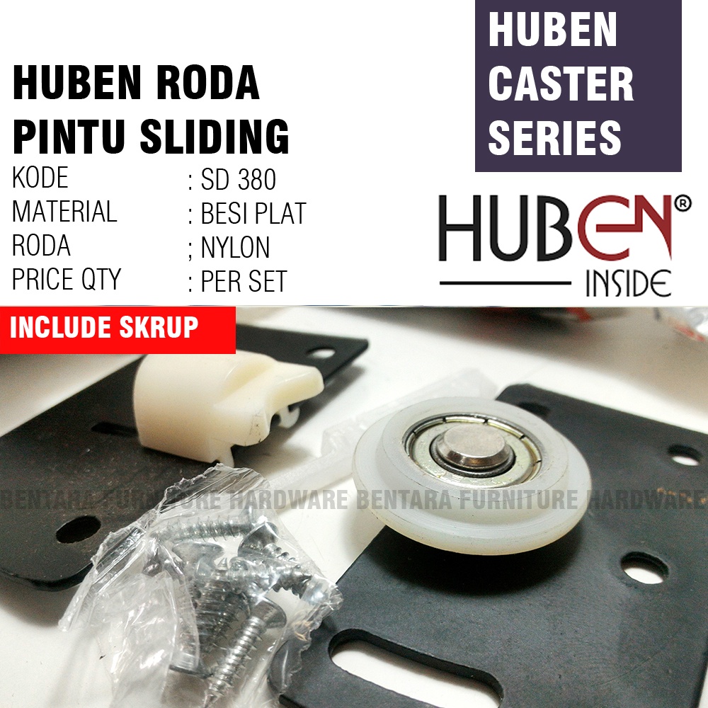 Jual HUBEN SD-380 SLIDING DOOR RODA PINTU GESER REL LEMARI MEJA KABINET | Shopee Indonesia