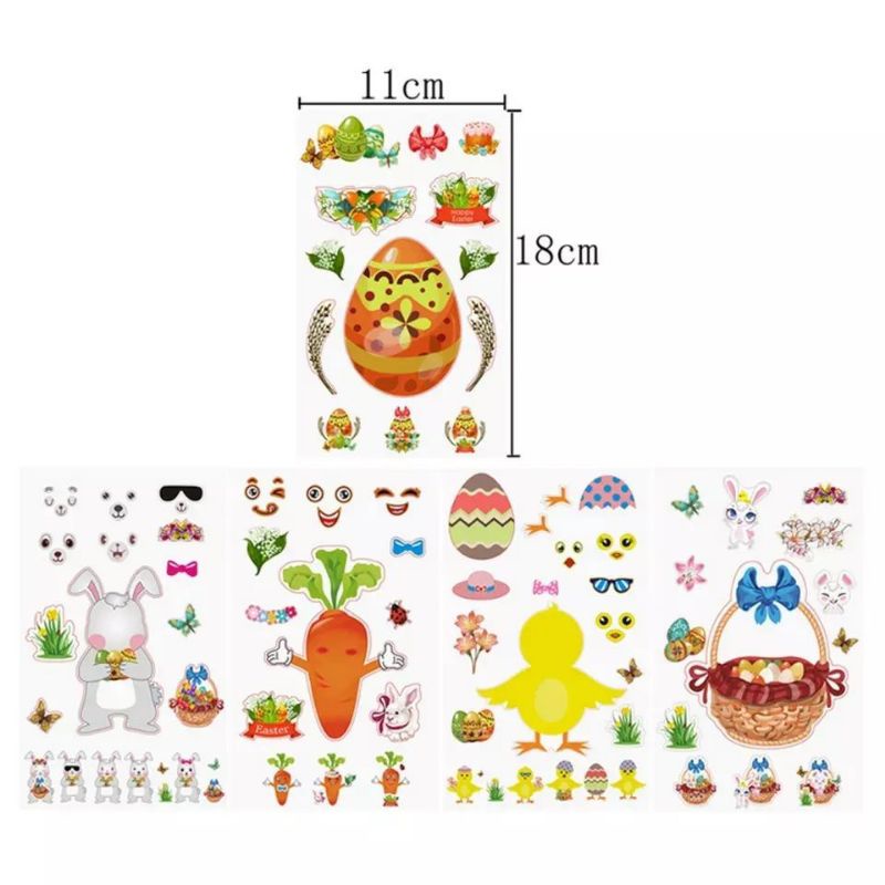 Jual Stiker Sticker Bongkar Pasang Hiasan Paskah Happy Easter | Shopee ...