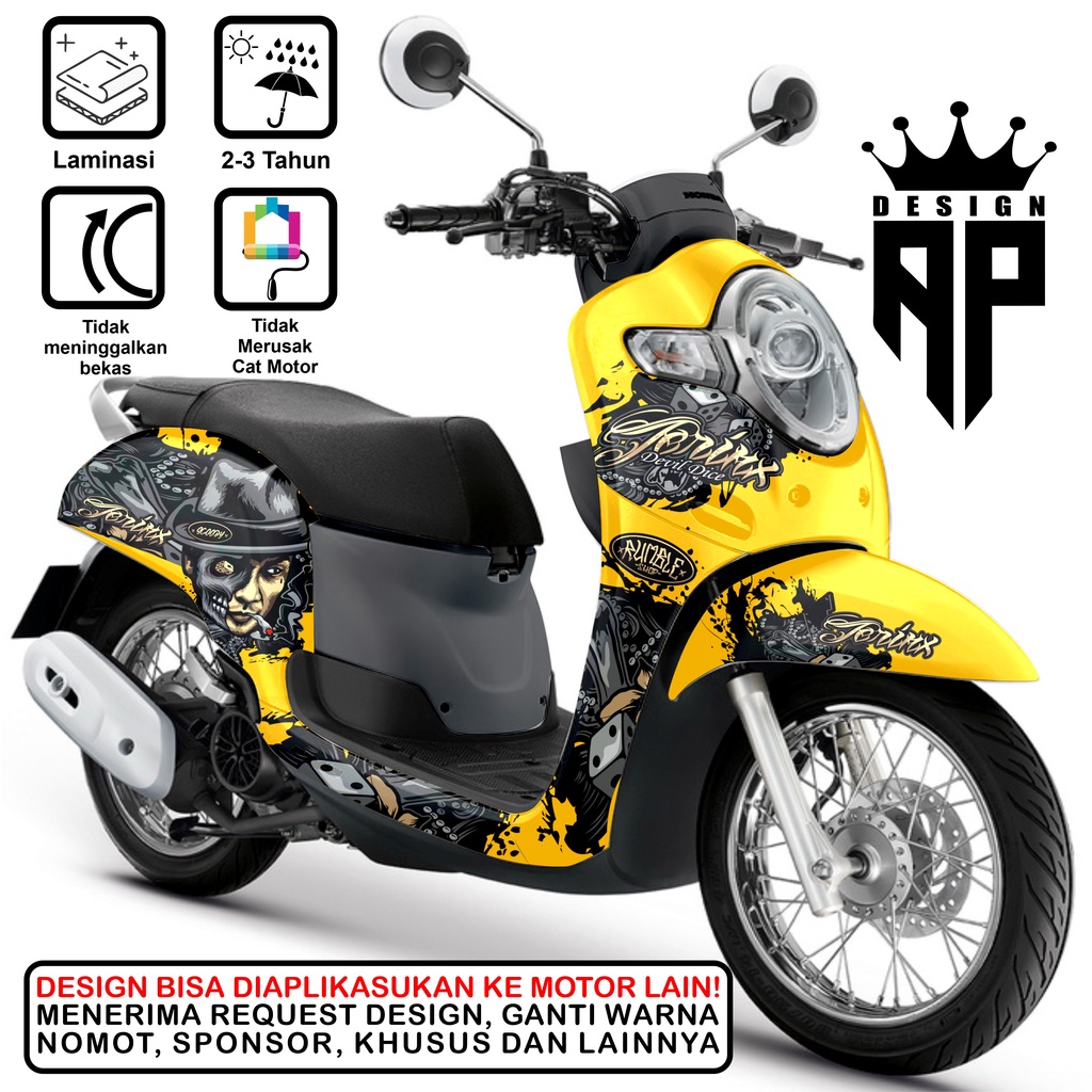 Jual decal sticker scoopy full body FI scopy dekal stiker 2017 2018 2019 2020 2021 2022 2023 ...