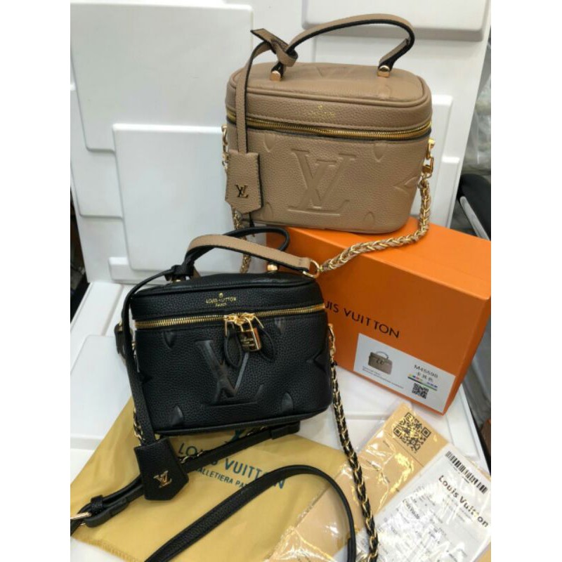 Jual top handle Lv vanity case giant free box semi premium | Shopee ...