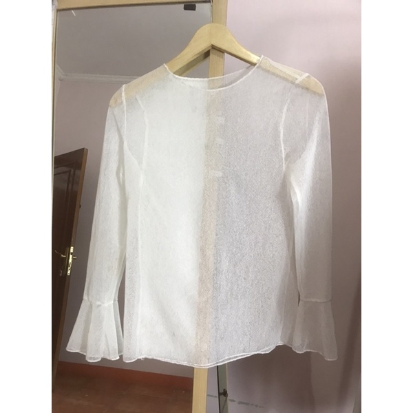 Jual white sheer top | Shopee Indonesia