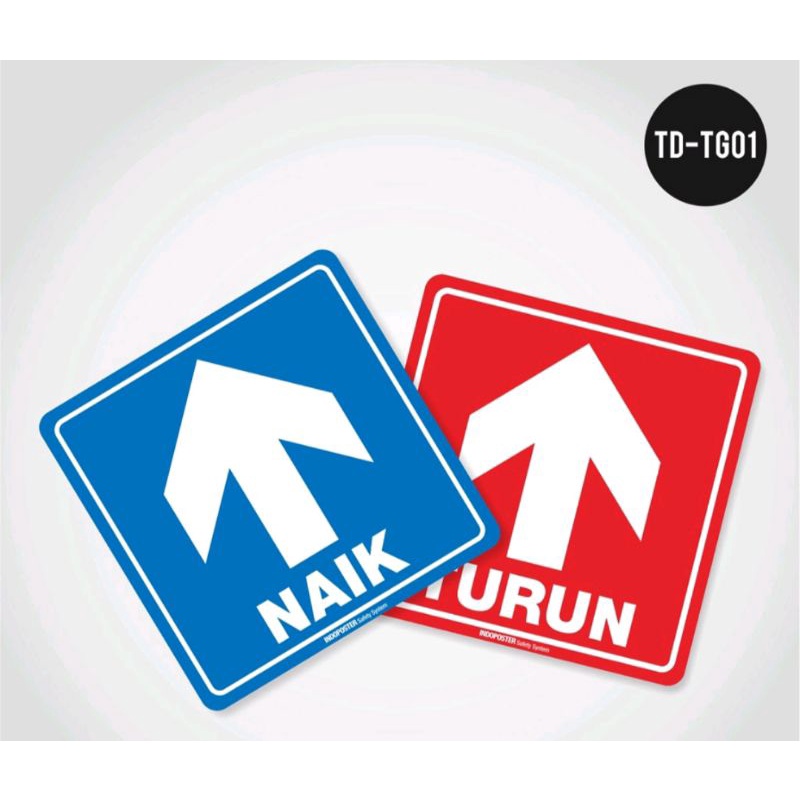 Jual STIKER SIGN PANAH NAIK TURUN ARAH TANGGA JALAN .RAMBU K3 | Shopee ...