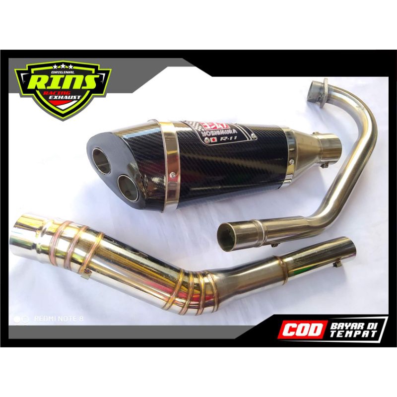 Jual KNALPOT YOSHIMURA R11 KARBON UNTUK VIXION CBR CB R15 XABRE SONIC SATRIA SCORPIO Z BYSON MX ...