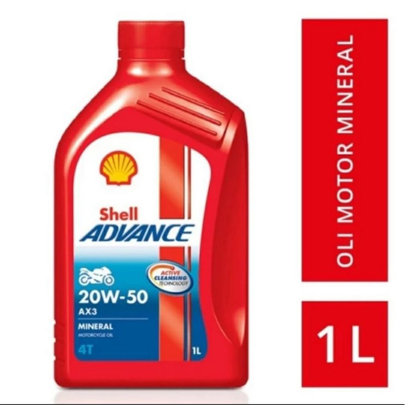 Jual Oli Mesin Motor SHELL Advance 4T AX3 / AX 3 Sae 20W50 / 20W-50 (1L ...