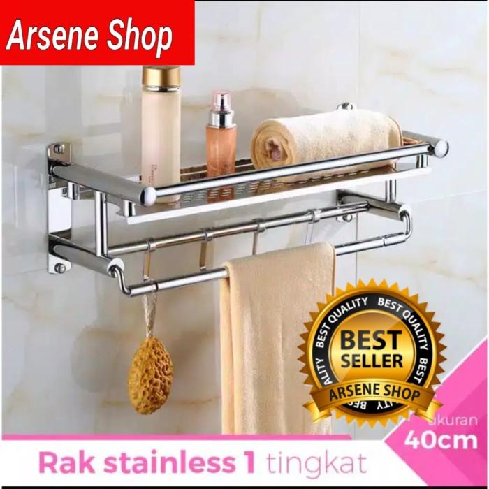 Jual Rak Kamar Mandi Stainless 40 50cm 1 Tingkat Rak Sabun Dinding ...