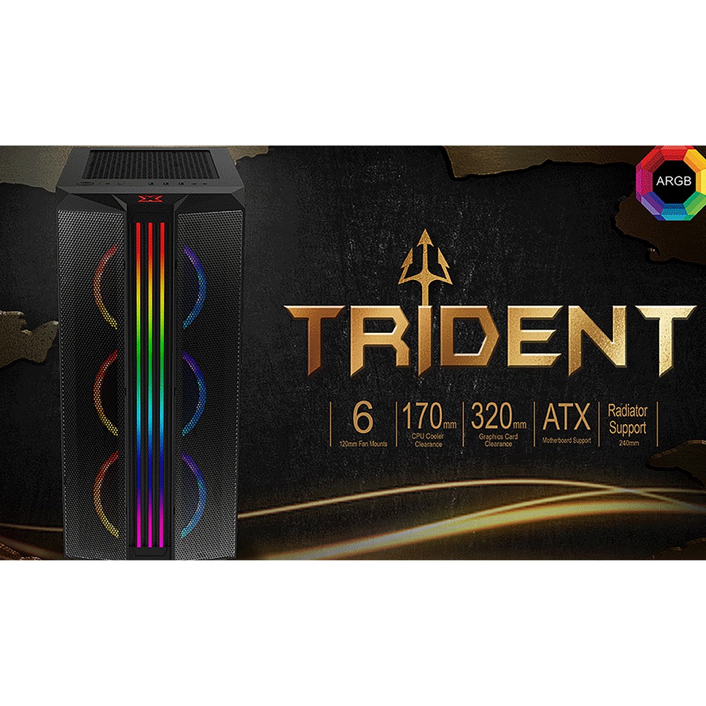 Jual CASING Xigmatek Trident - FREE FAN ARGB 4 PCS | Shopee Indonesia