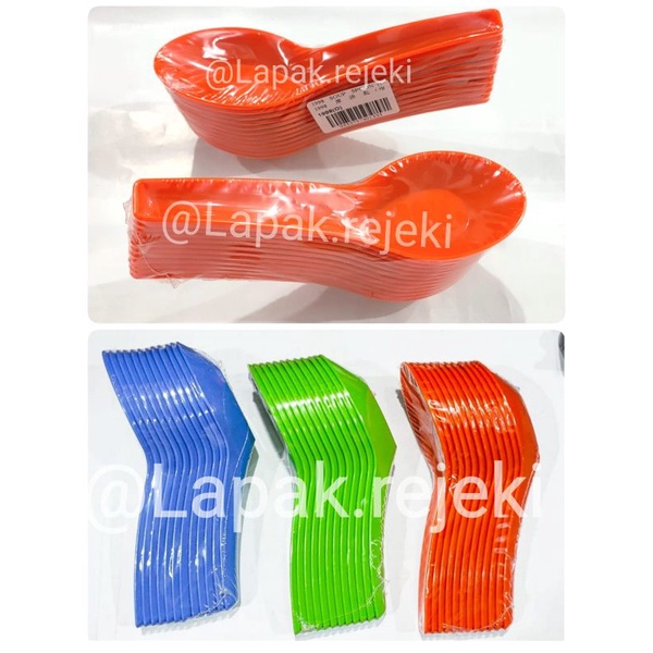 Jual Sendok Bubur Melamine Malaysia 1998 Warna Hijau Oren Ungu 1 Pack ...