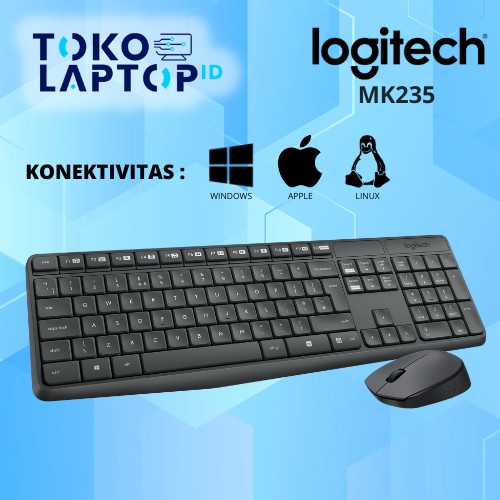Jual Logitech Mk235 Wireless Keyboard Mouse Combo Shopee Indonesia